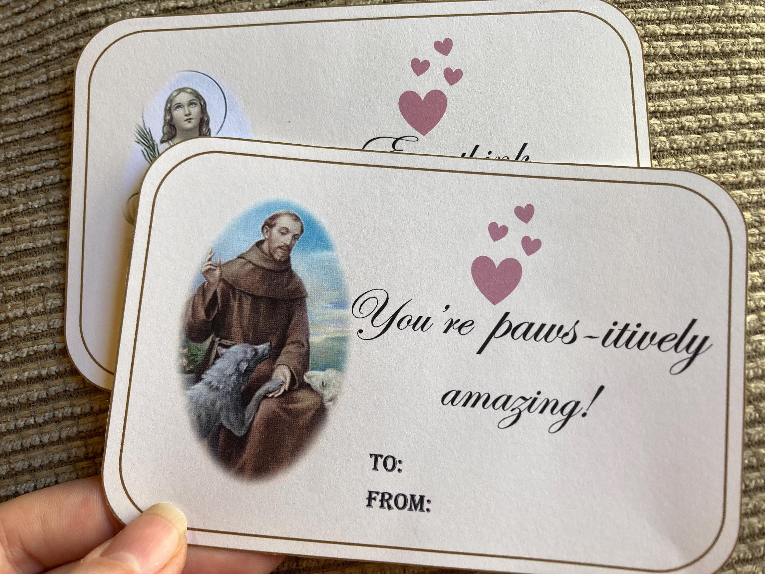 Catholic Saint Valentine Cards for Kids | Printable Valentines | Faith ...