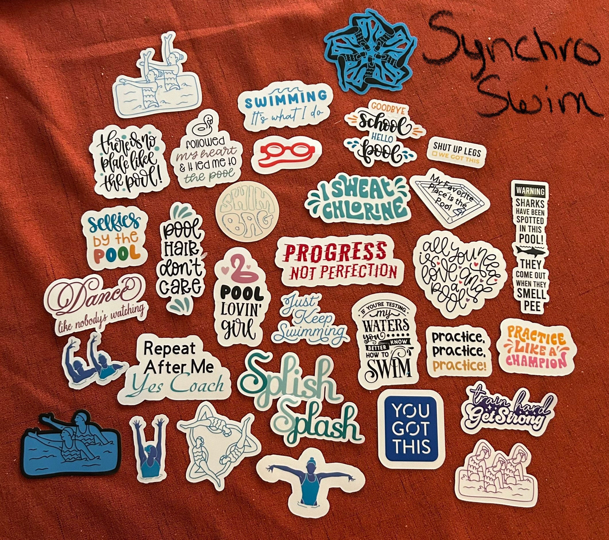 Swim Dive Water Polo and Synchronized Swim Stickers - Etsy UK