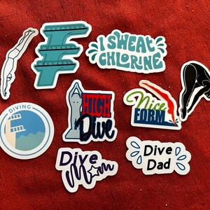 Swim, Dive, Water Polo and Synchronized Swim Stickers free ...