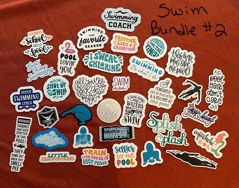 Swim Dive Water Polo and Synchronized Swim Stickers free - Etsy