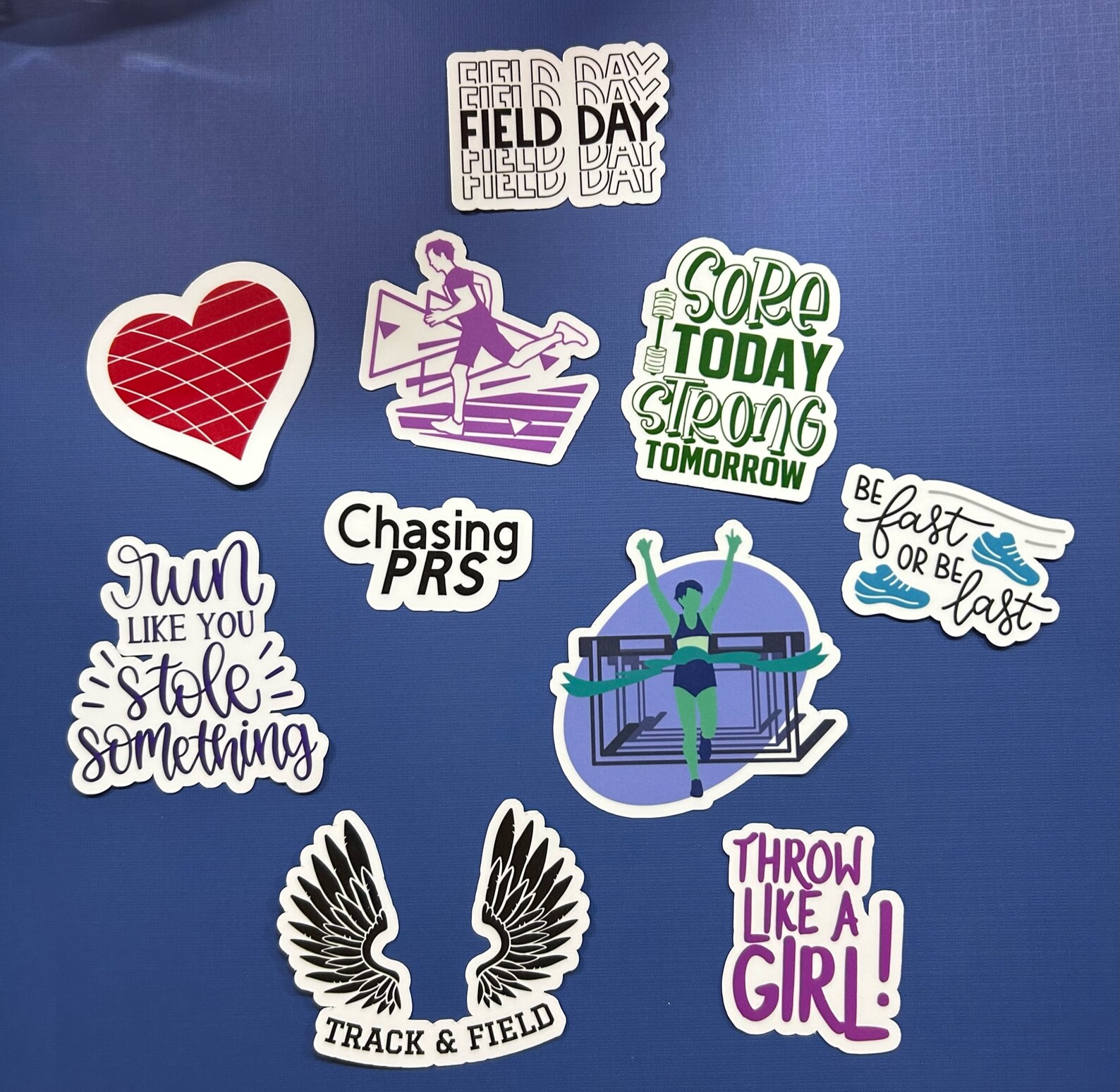 Track and Field Stickers **FREE SHIPPING** Personalization Optional - Etsy