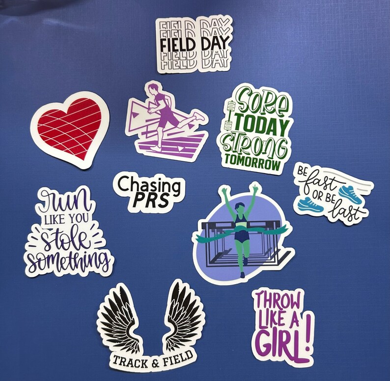 Track and Field Stickers **FREE SHIPPING** Personalization Optional - Etsy