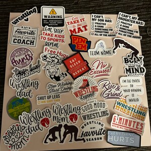 Wrestling Stickers *free Shipping * Personalized Optional - Etsy