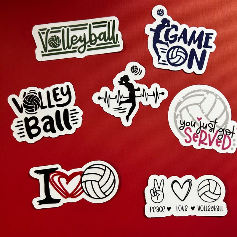 Volleyball Stickers - Etsy