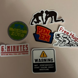 Wrestling Stickers *free Shipping * Personalized Optional - Etsy