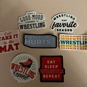 Wrestling Stickers *free Shipping * Personalized Optional - Etsy