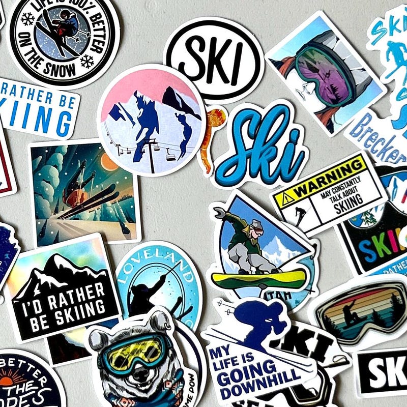 Ski Stickers - Etsy