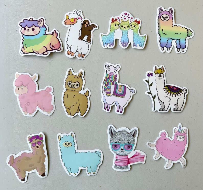 Alpaca Stickers Choose Your Pack Size Happy Mail Decal for Water ...
