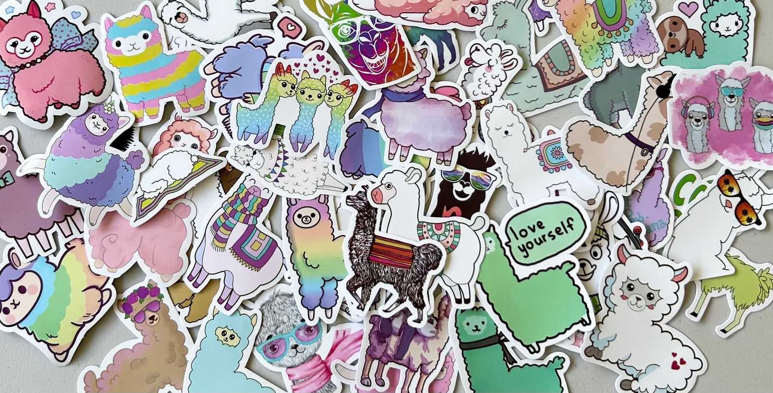Alpaca Stickers Choose Your Pack Size Happy Mail Decal for Water ...
