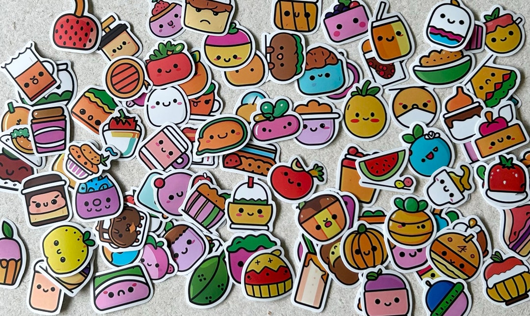 Fun Food Stickers Choose Your Pack Size Happy Mail Decal for Water ...
