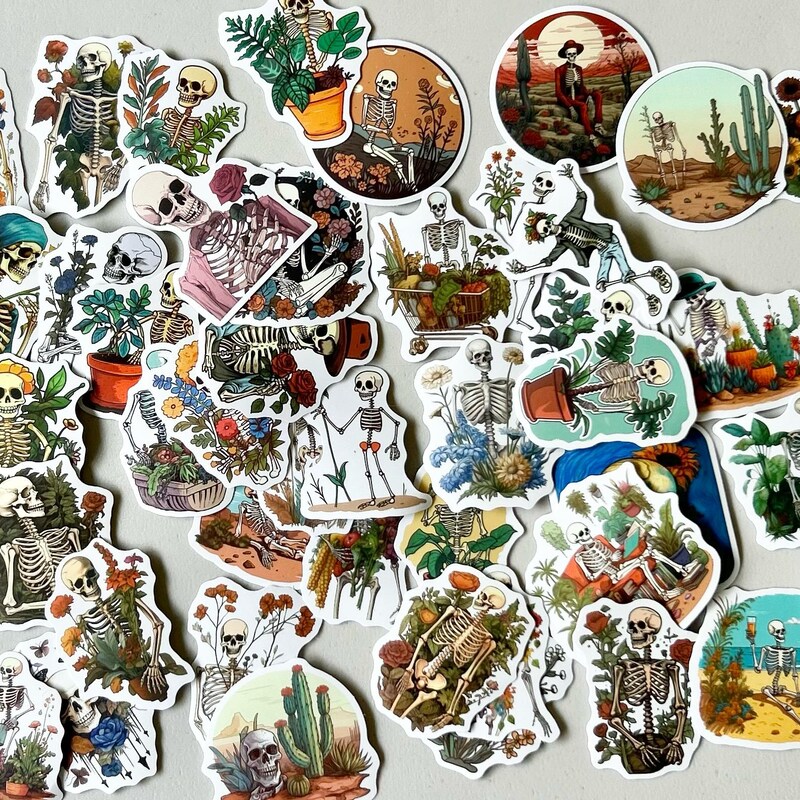 Skeleton Sticker - Etsy