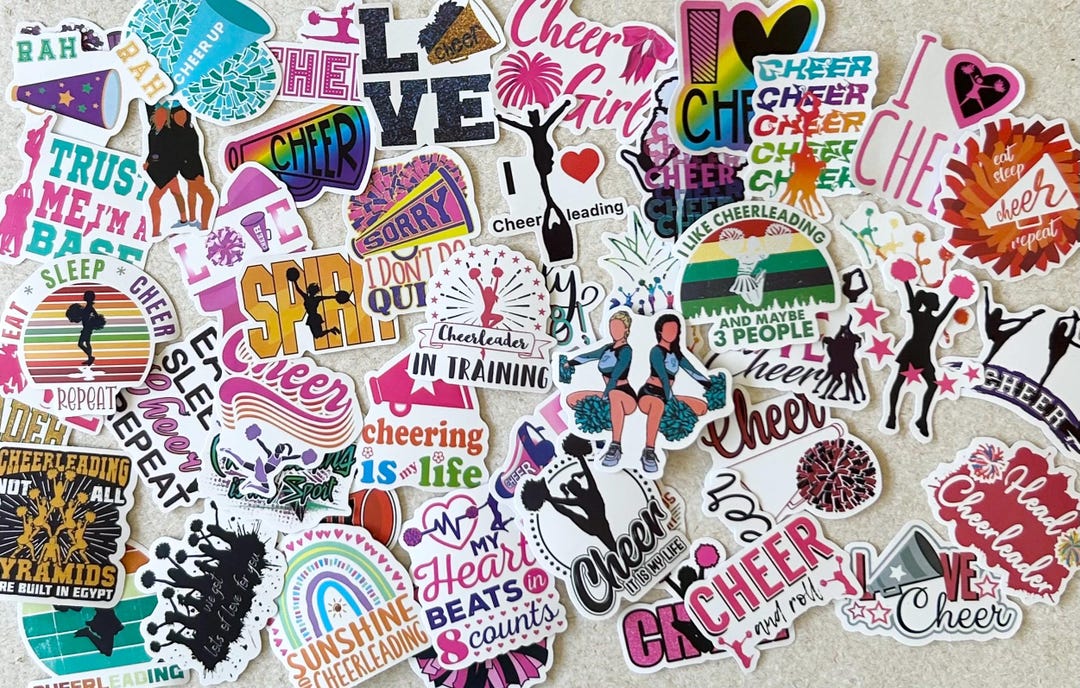 Cheer Stickers Choose Your Pack Size Happy Mail Decal for Water Bottles ...