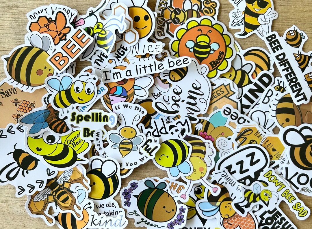 Bumble Bee Stickers Choose Your Pack Size Happy Mail Decal for Water ...