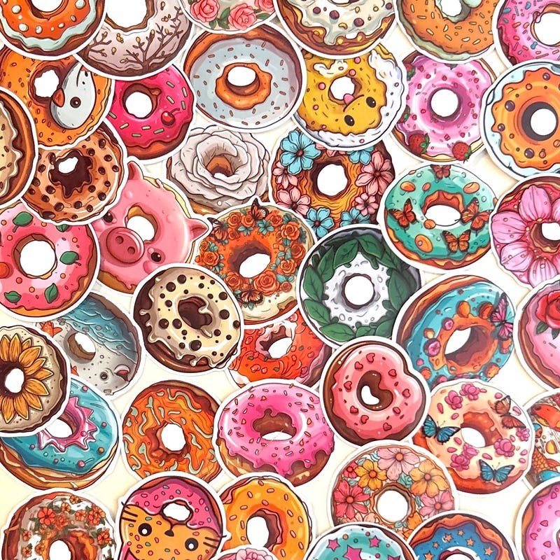 Donut Sticker - Etsy