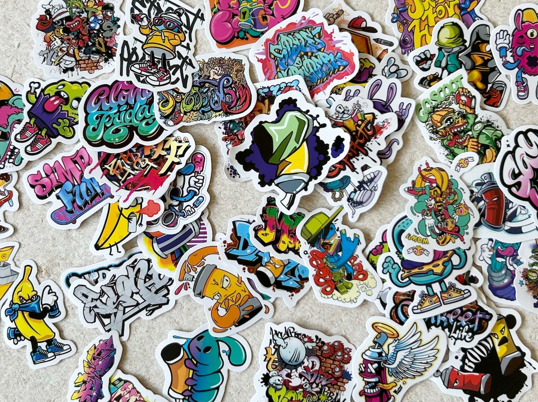 Graffiti Stickers Choose Your Pack Size Happy Mail Decal for Water ...