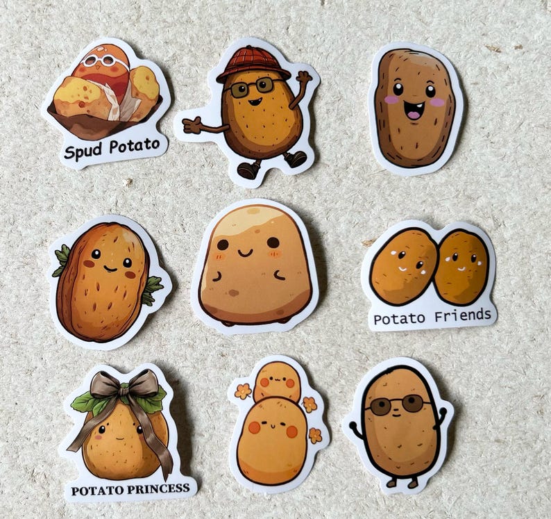 Potato Stickers: Funny Happy Mail Decals for Laptops & Phones - Etsy