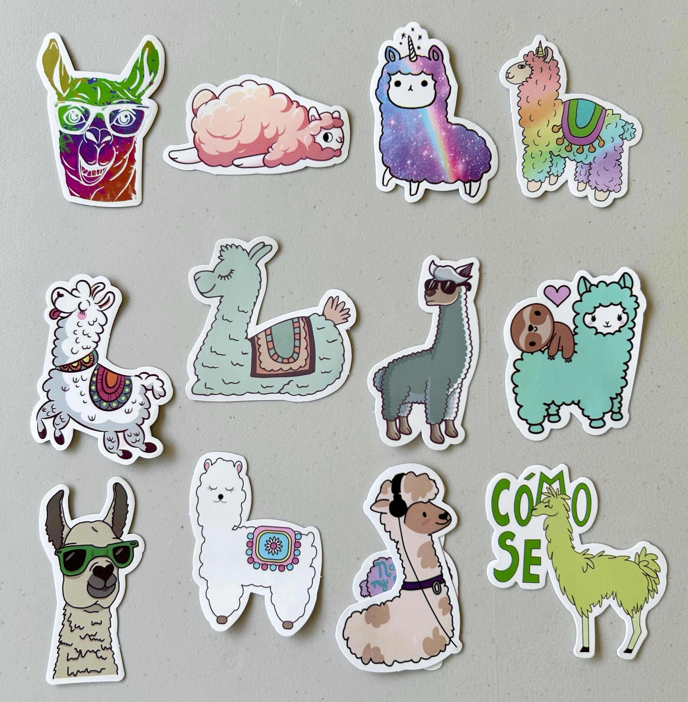 Alpaca Stickers Choose Your Pack Size Happy Mail Decal for Water ...