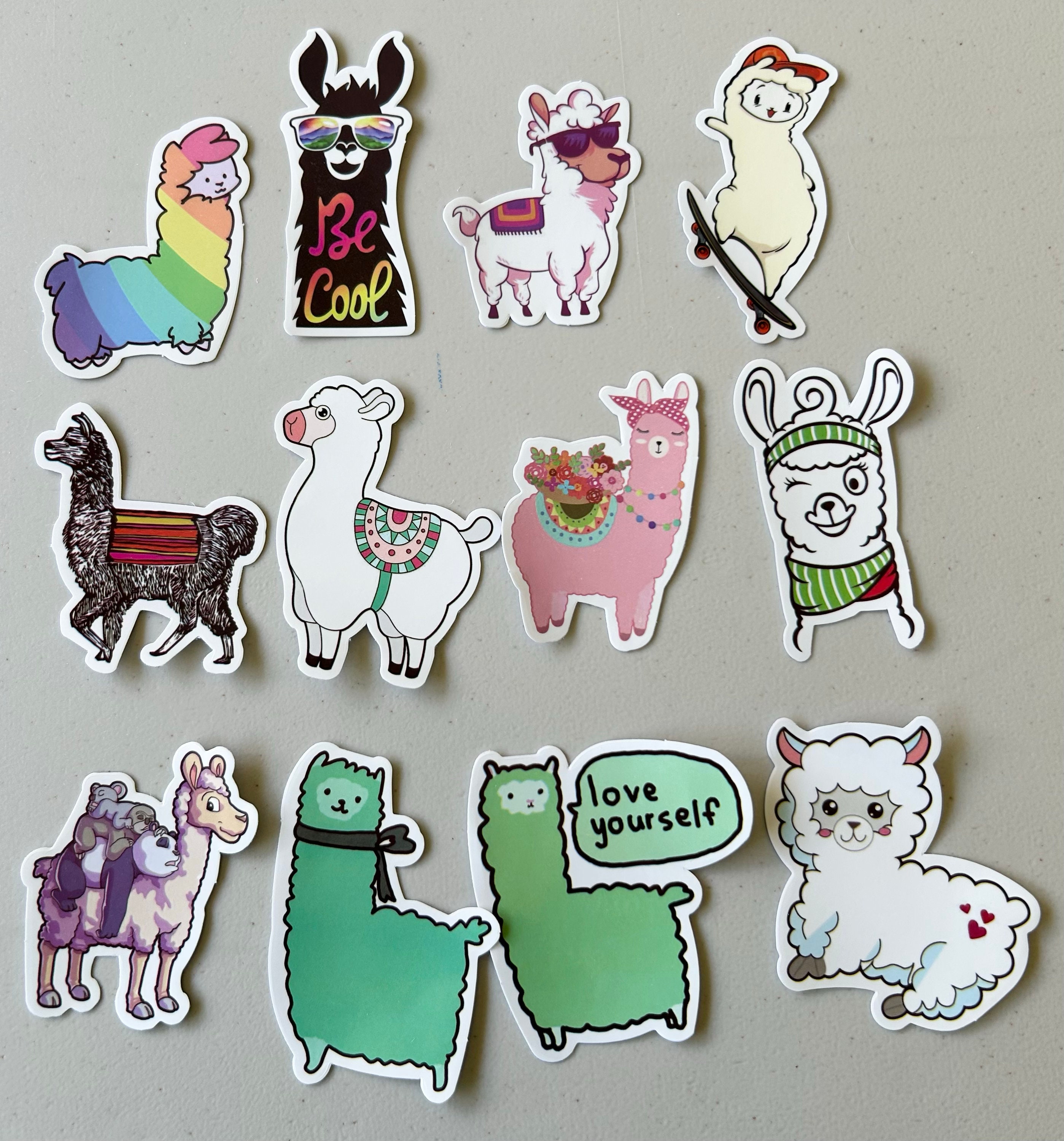 Alpaca Stickers Choose Your Pack Size Happy Mail Decal for Water ...