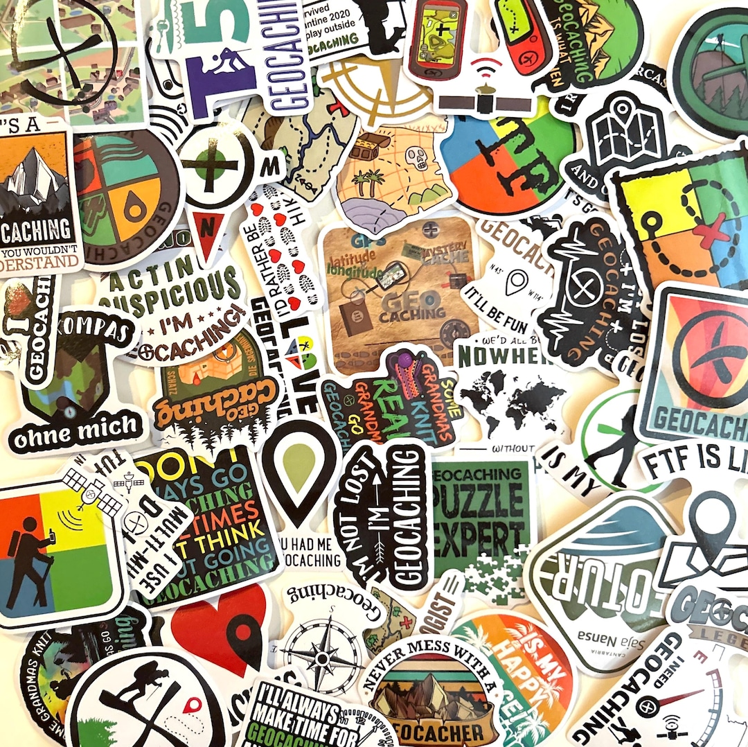 Geocaching Stickers: Happy Mail, Scrapbook Decals - Etsy