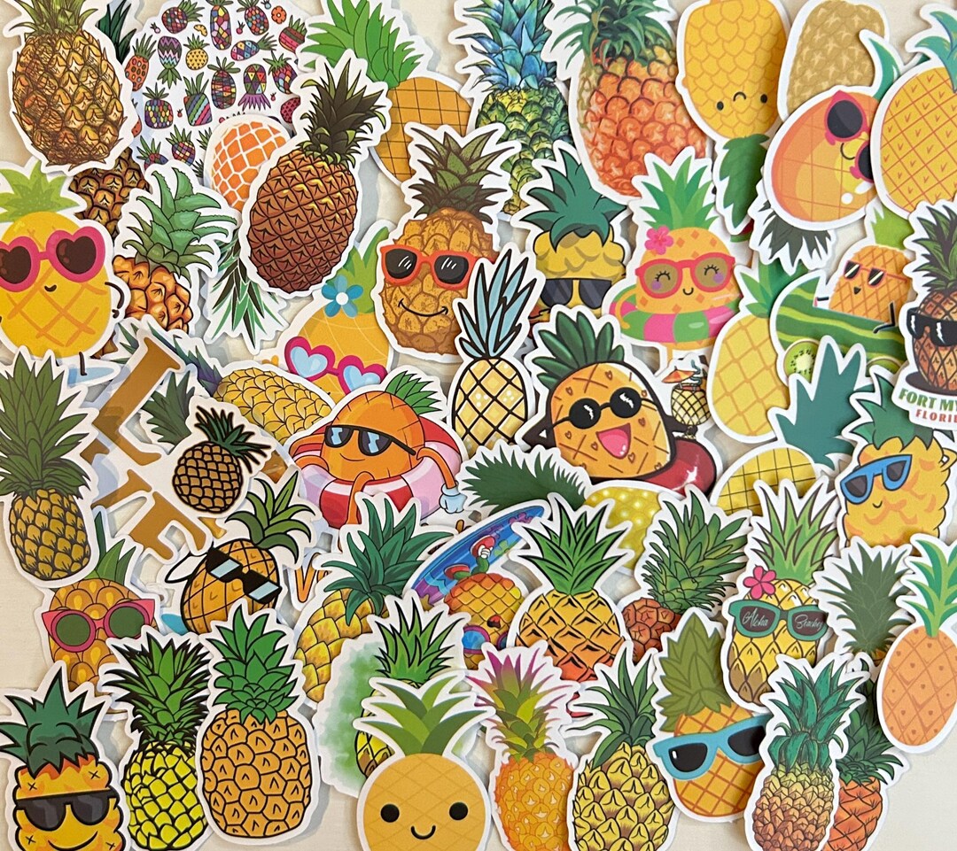 Pineapple Stickers: Happy Mail, Laptop Decals - Etsy