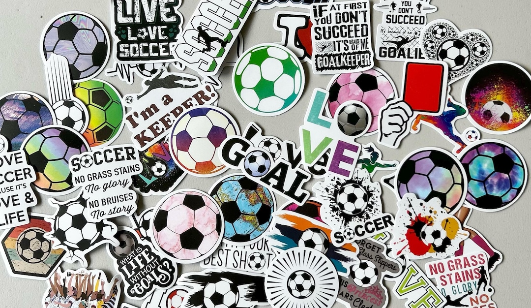 Soccer Stickers: Water Bottle, Laptop Decals - Etsy