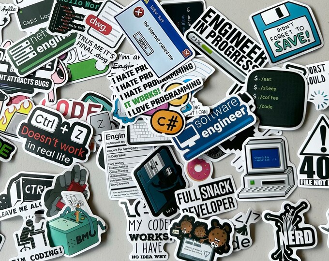 Software Engineer Vinyl Sticker | Computer Science Sticker | Laptop ...