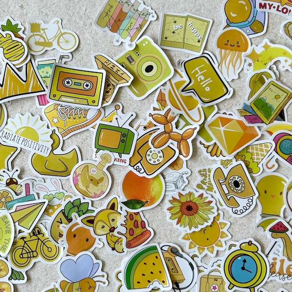 Yellow Stickers - Etsy