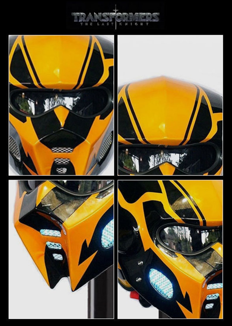 Helmet Transformers Heroi Bumblebee Motorcycle Helmets 1/1 - Etsy