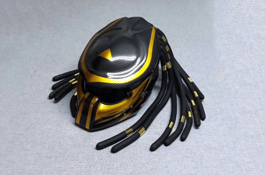 Helmet Predator HEROI Gold Motorcycle Helmets 1/1 Wearable - Etsy