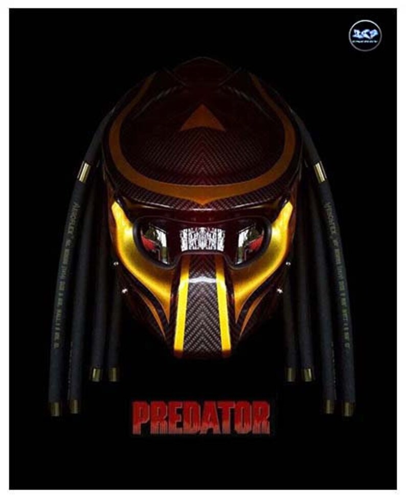 Helmet Predator HEROI Gold Motorcycle Helmets 1/1 Wearable - Etsy
