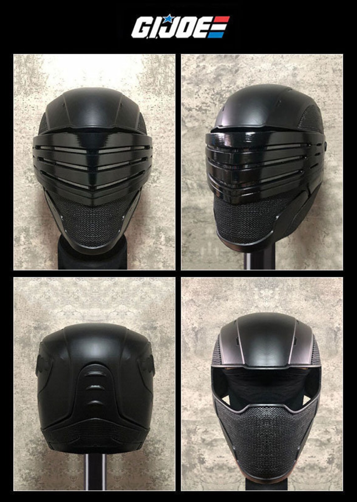 Helmet GI Joe Snake Eye Helmets 1/1 Wearable - Etsy