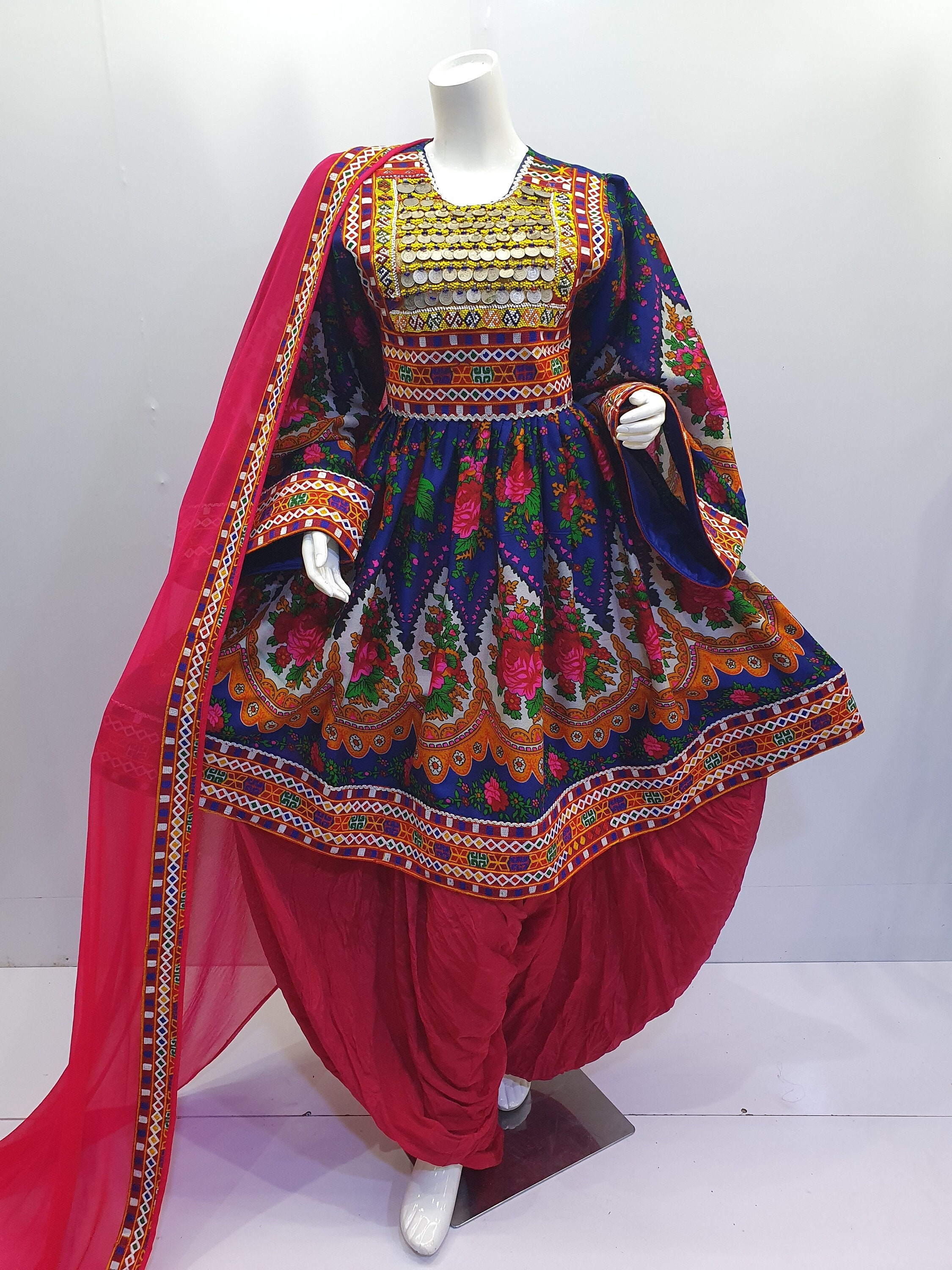 Afghan Summer Floral Traditional Dress: Unique Style and Elegance - Etsy