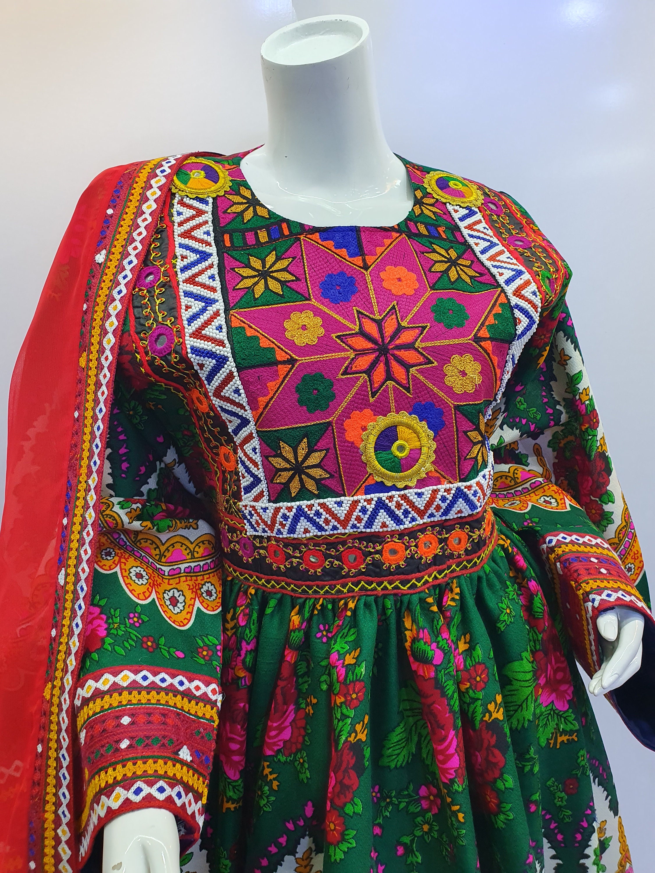 Afghan Summer Floral Traditional Dress: Unique Style and Elegance - Etsy