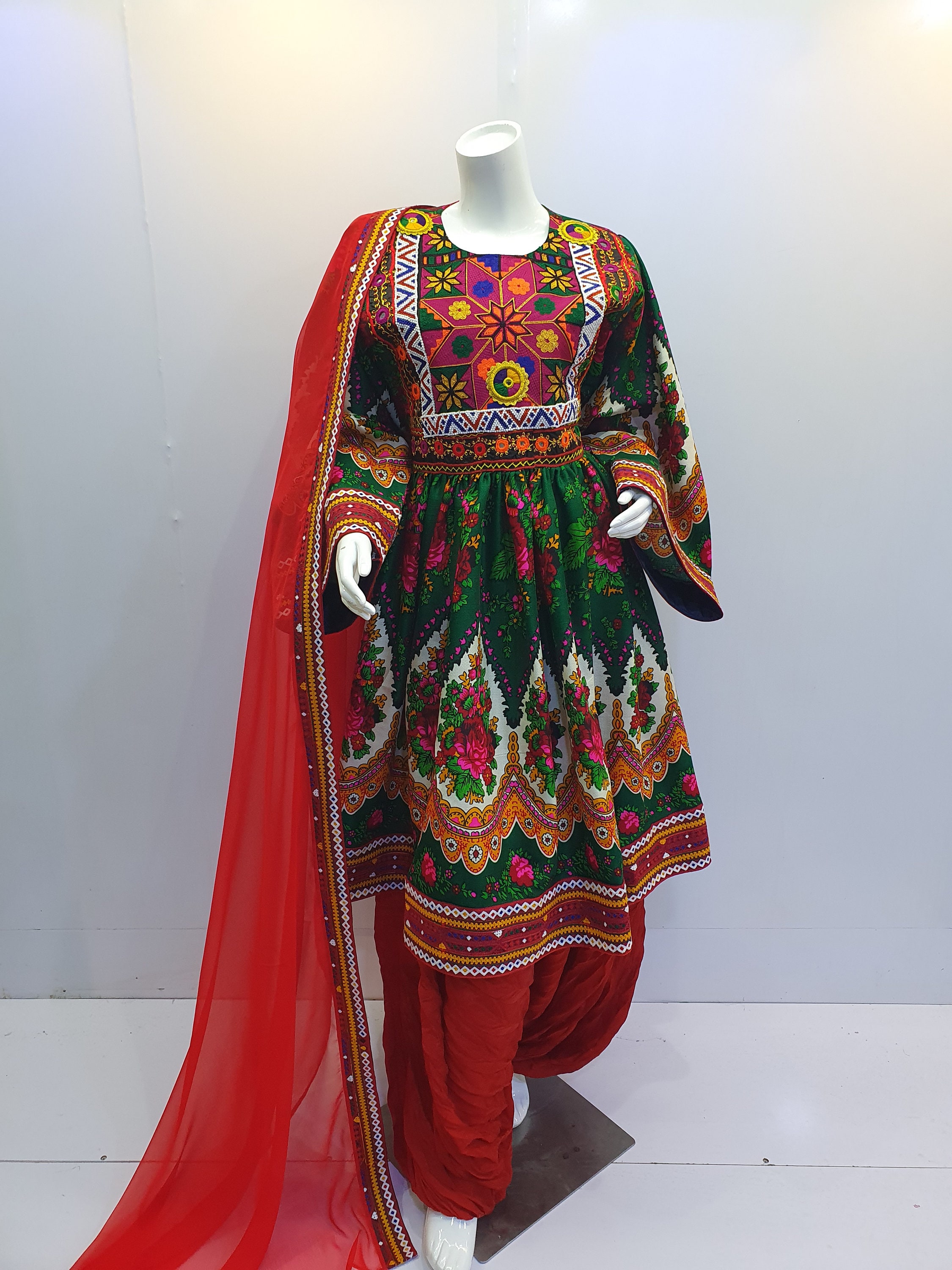 Afghan Summer Floral Traditional Dress: Unique Style and Elegance - Etsy