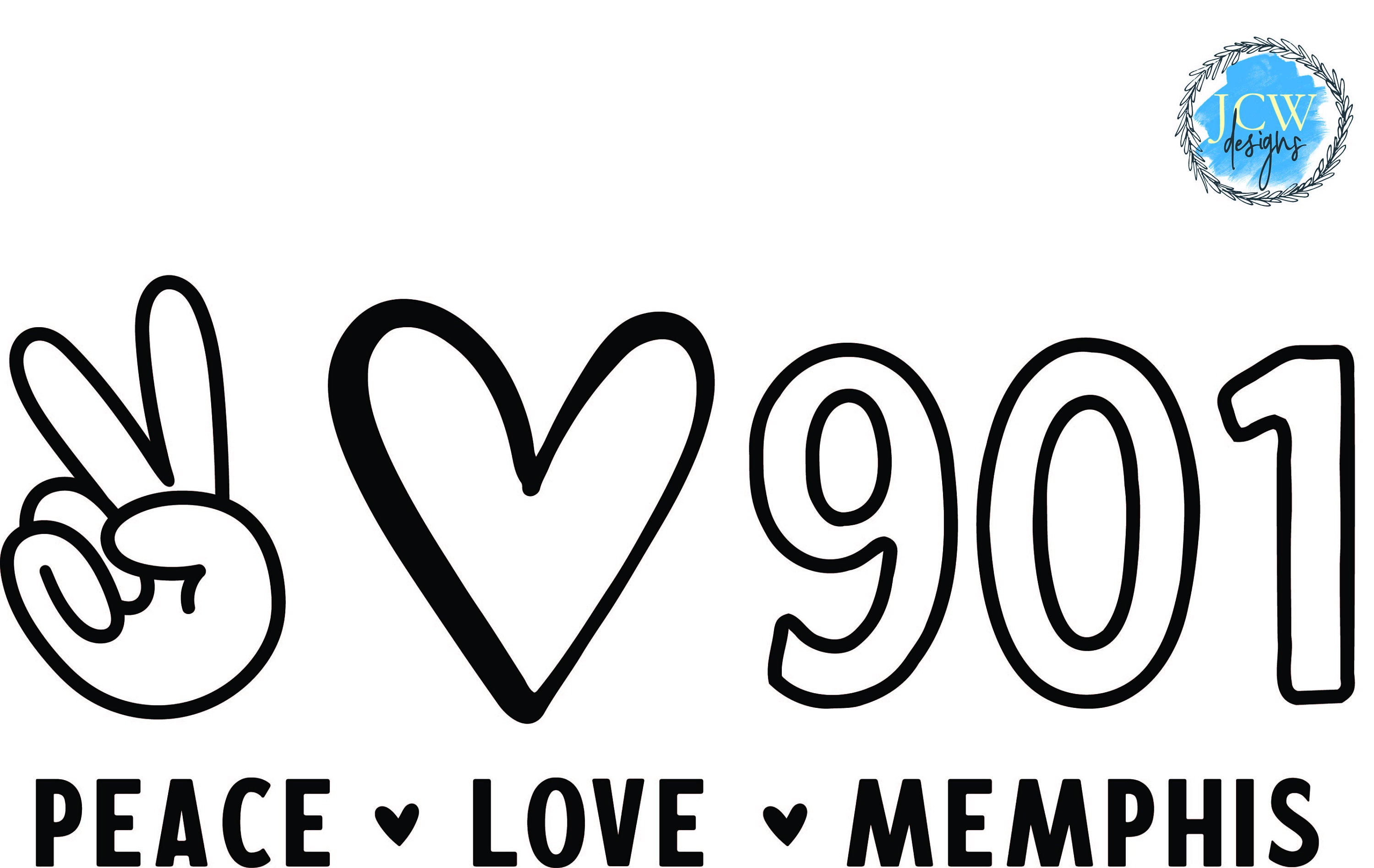 Peace Love 901 Custom Design Tee SVG, Memphis, Memphis Tigers, 901 ...