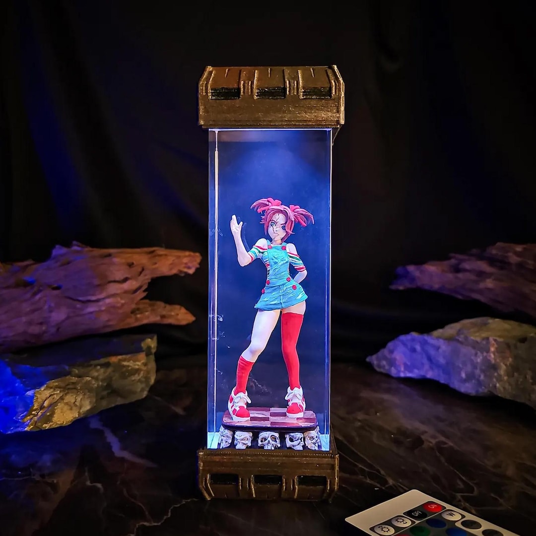 Horror Chucky Girl Epoxy Resin Lamp Art, Night Light Custom, Birthday ...