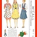 Fitted Bib APRON W Transfer Applique Mccall 958 VTG 1942 Craft Sewing ...