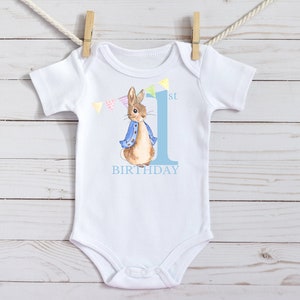 Peter Rabbit Onesies®, Peter Rabbit 1st Birthday, Bodysuit, Sublimation ...