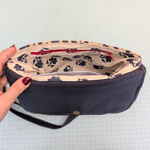 Upcycled Blue Red Basmati Rice Burlap Crossbody Bag, Casual Purse Made ...