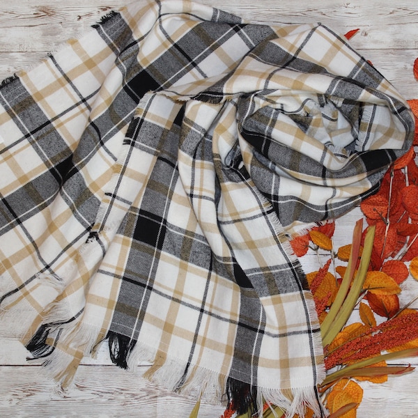Plaid Flannel Scarf - Etsy