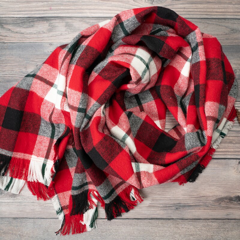 Plaid Flannel Scarf - Etsy