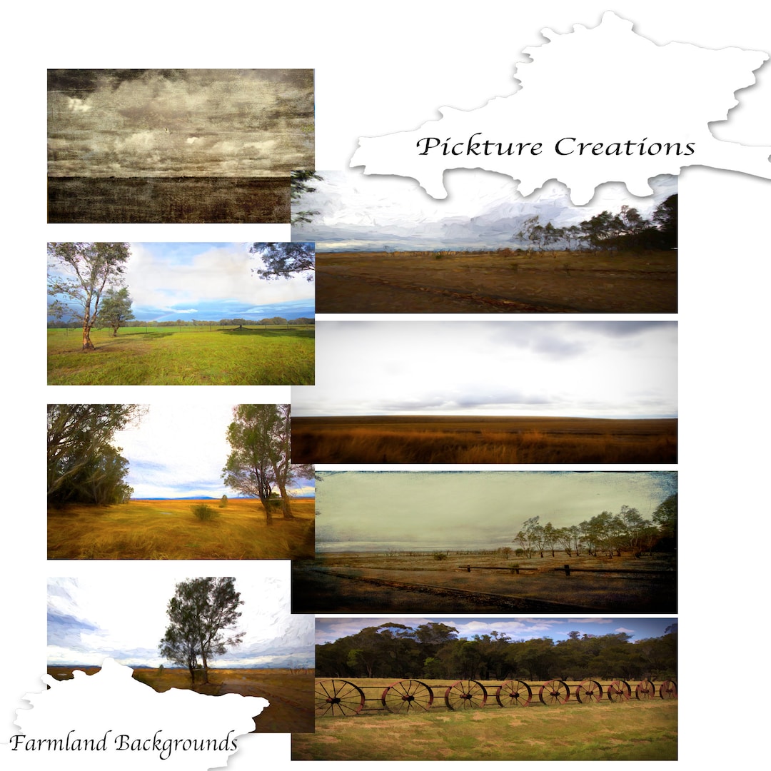 Farmland Backgrounds- Digitally Painted Backgrounds for Use in ...
