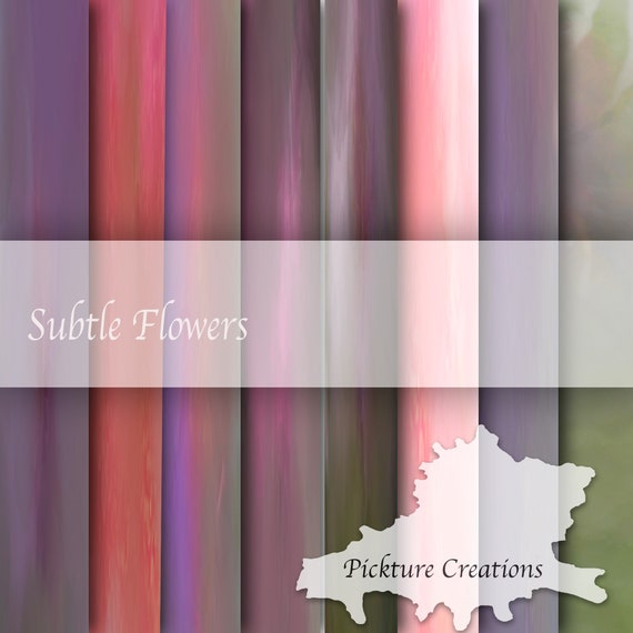 Subtle Flowers Backgrounds Pagesscrapbook - Etsy