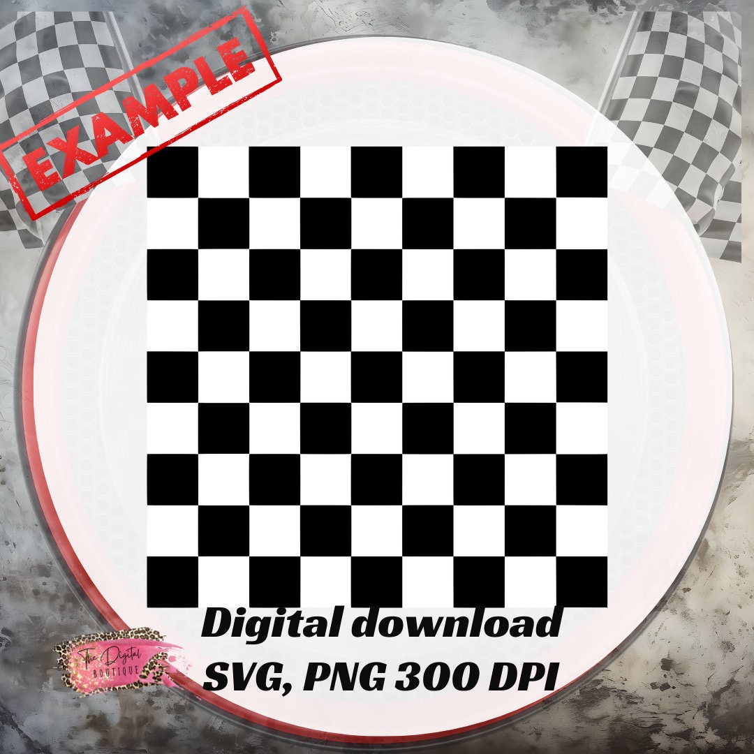 Retro Checkered Design - SVG & PNG Files for DIY Crafts - Perfect Gift ...