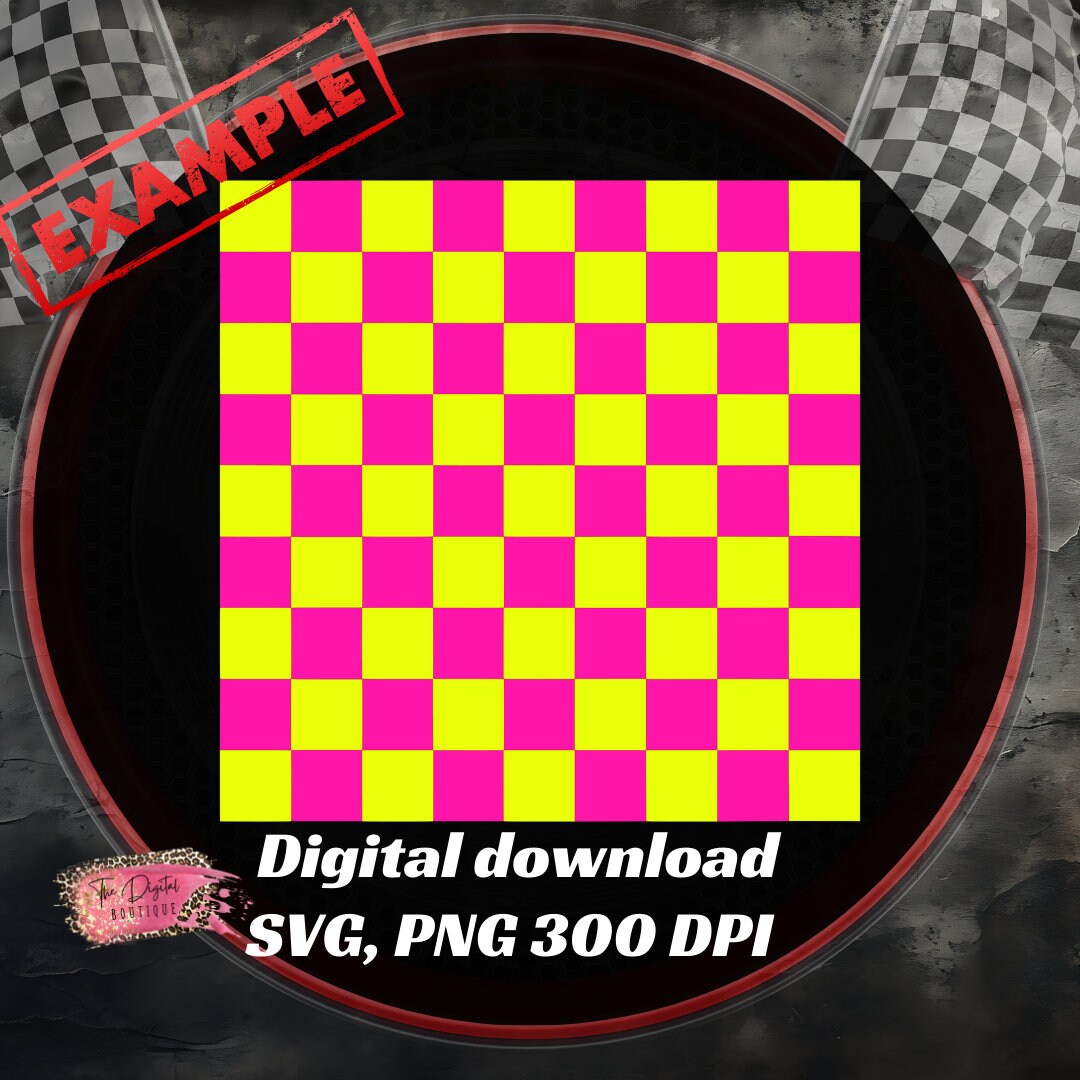 Retro Checkered Design SVG & PNG Files for DIY Crafts Perfect Gift Idea ...