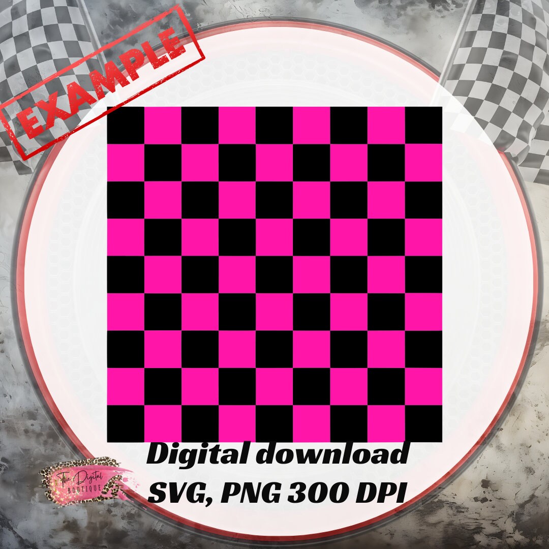 Retro Checkered Design SVG & PNG Files for DIY Crafts Perfect Gift Idea ...