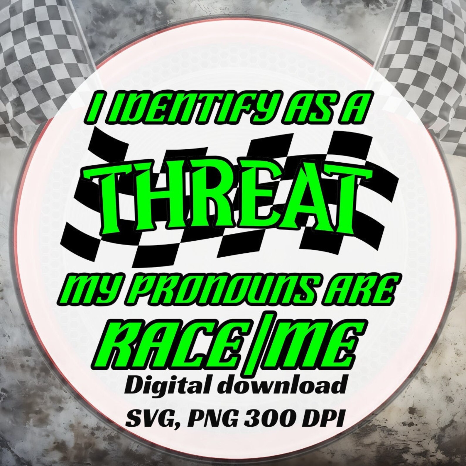 Racing SVG File or Racing PNG File, A Design to Add to Your Gear or ...
