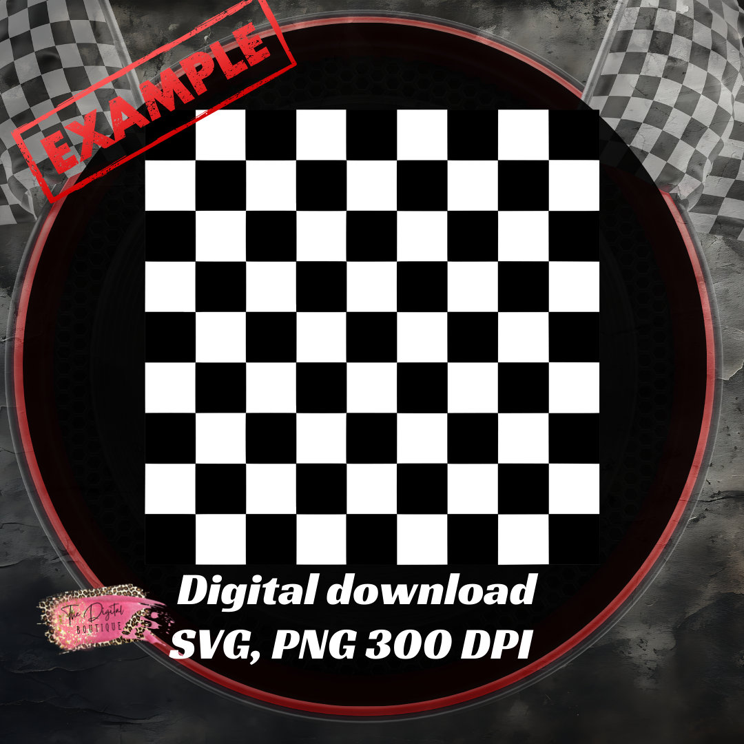 Retro Checkered Design SVG & PNG Files for DIY Crafts Perfect Gift Idea ...