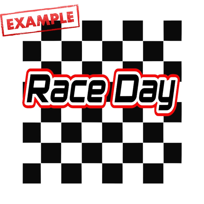 Checkered Racing Design SVG or PNG File, Tailored for You! Personalized ...