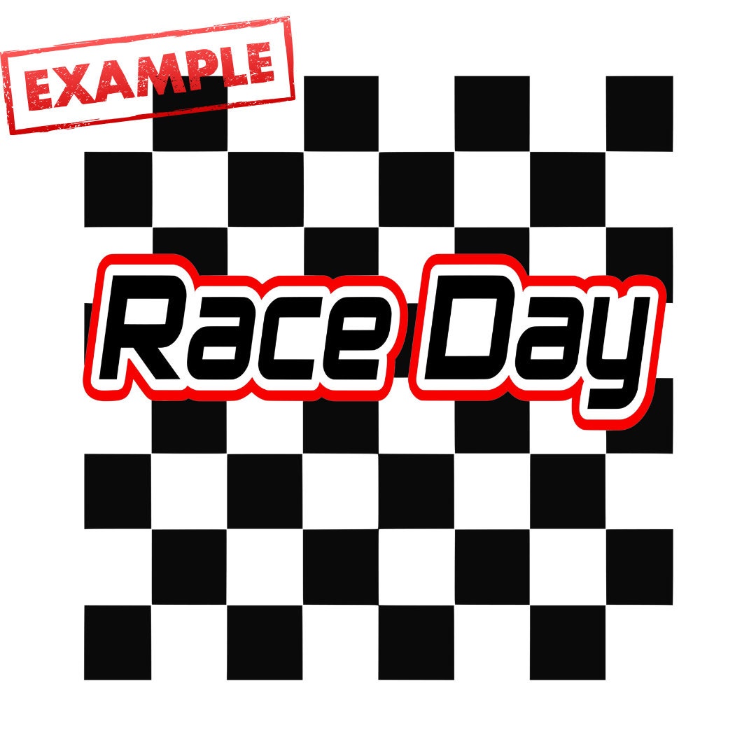 Checkered Racing Design SVG or PNG File, Tailored for You! Personalized ...